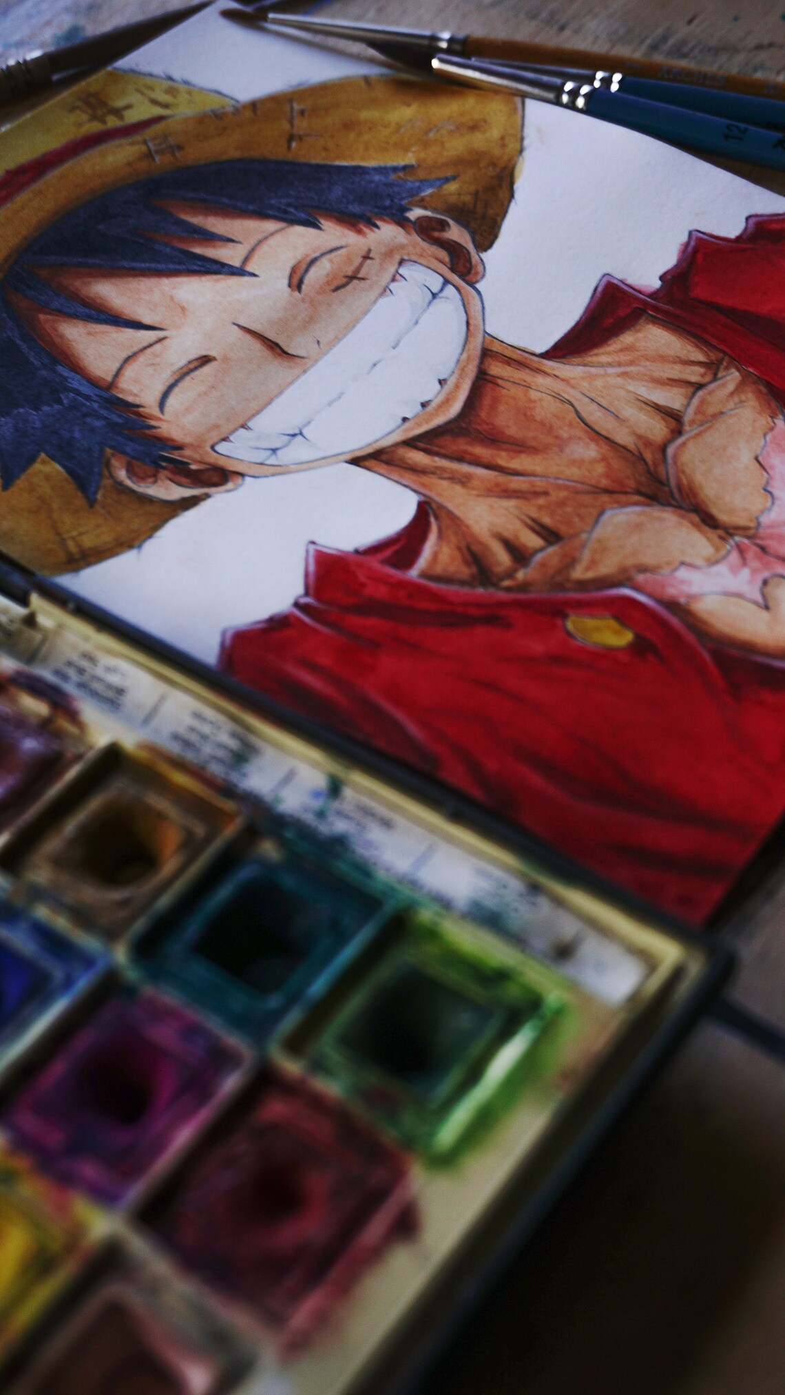 Watercolor Manga Art Painting, the Pirates King, Anime Fanart, Unique ...
