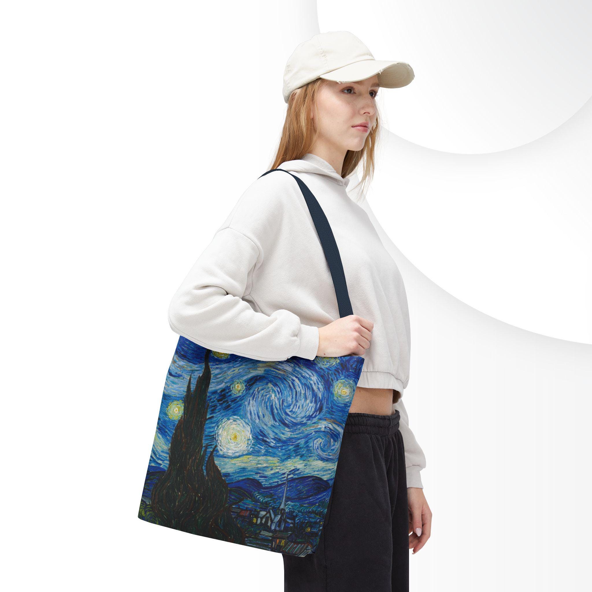 Van Gogh Bag Ball Python Snake Starry Night Painting Tote Bag Vans Merch