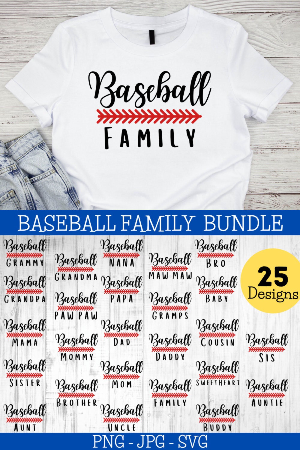 Baseball Family 25 Design Bundle, PNG, JPG, SVG, Baseball Mom, Baseball ...