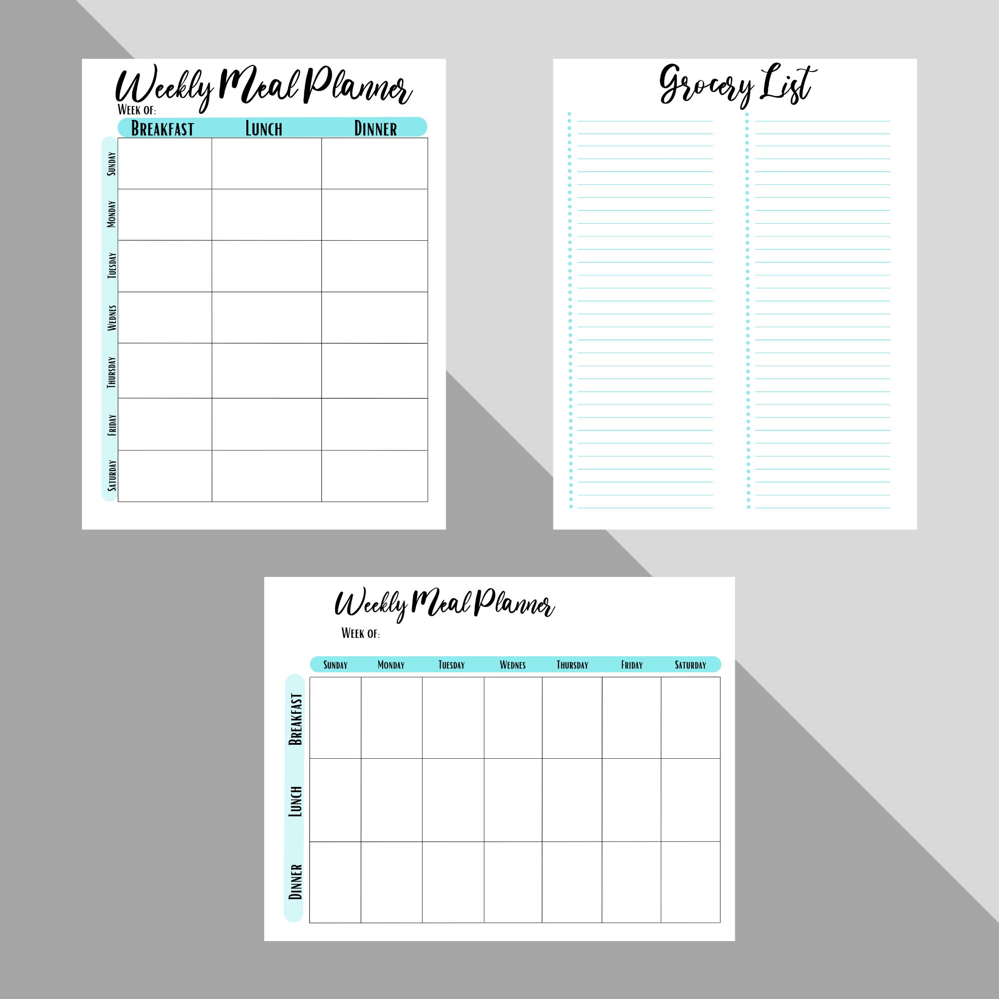 Health and Wellness Printable Bundle, Health Tracker, Meal Planner ...