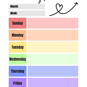 Pastel Rainbow 2022 Weekly Planner Printable Planner Instant | Etsy