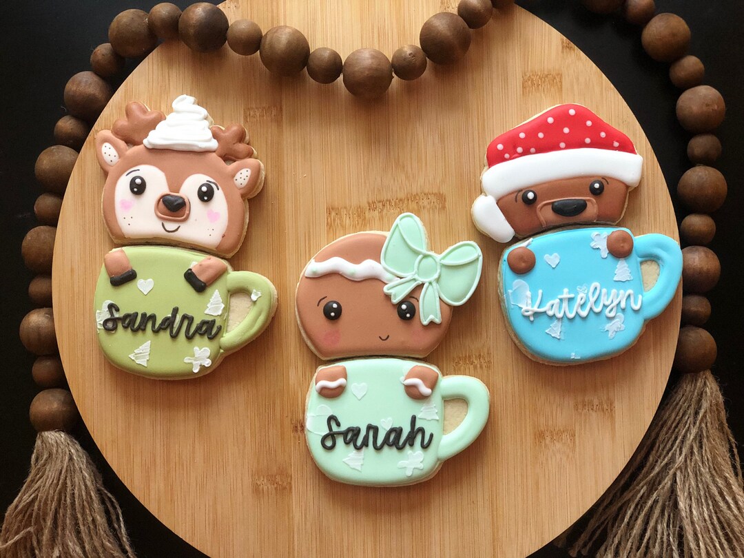 Personalized Winter Character Sugar Cookie Set - Etsy