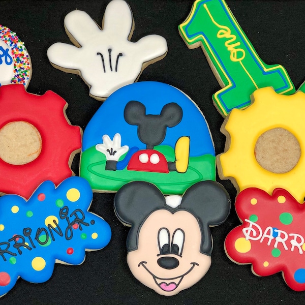 Mickey Mouse Cookies - Etsy