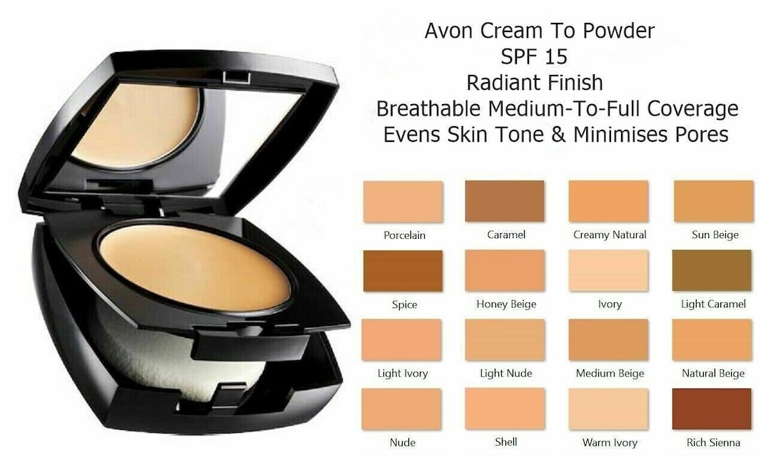 Avon True Colour Flawless Cream to Powder Foundation Various Shades - Etsy