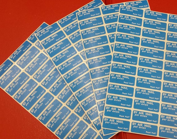 Airmail Stickers for Shipping Envelopes and Parcels...60 | Etsy