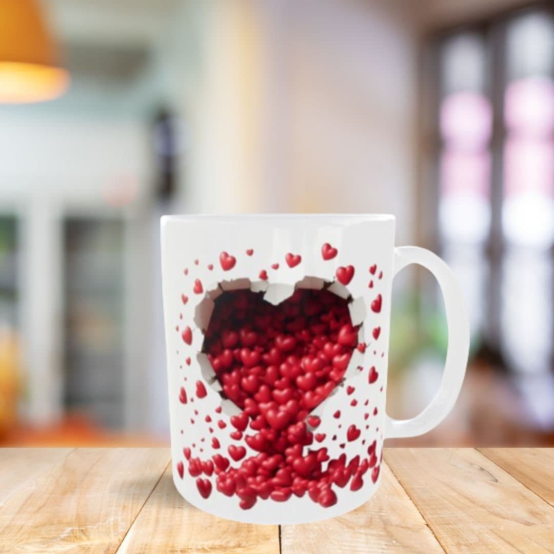 Betty Boop Mug Wrap: 3D Hearts, Sublimation Design, Ready for Coffee ...