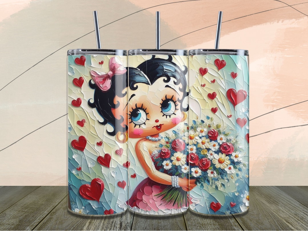 Get 4 Romantic Betty Boop Tumbler Designs+1 Gift Straight,betty Boop ...