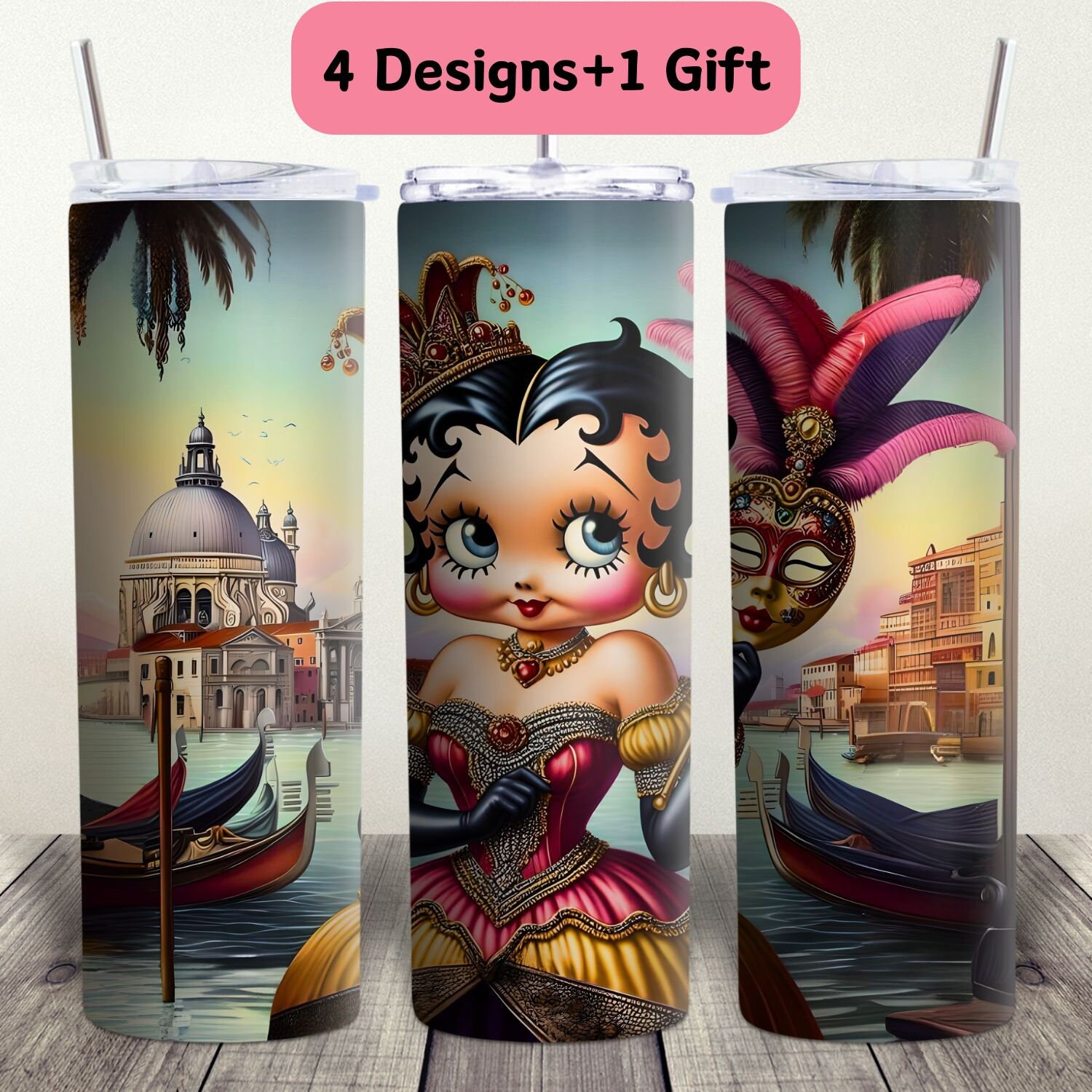 Get 4 Carnival Betty Boop Tumbler Designs+1 Gift Straight,betty Boop ...