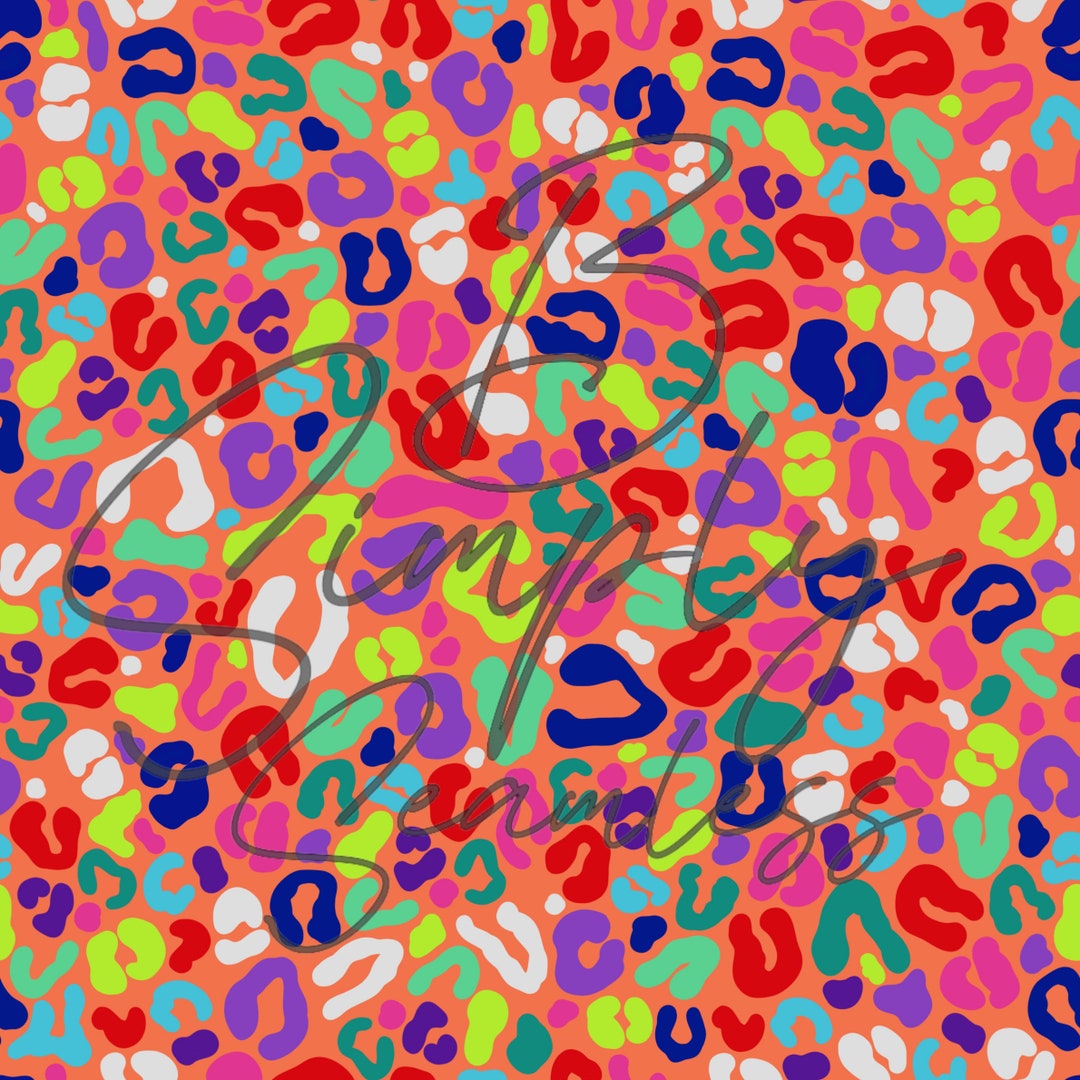 Cheetah Print Neon Seamless File - Etsy