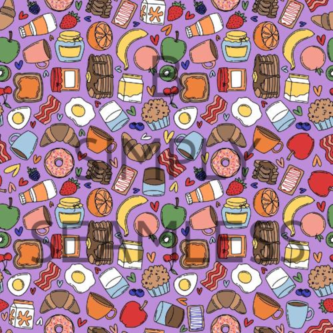 Purple Brunch Seamless File - Etsy