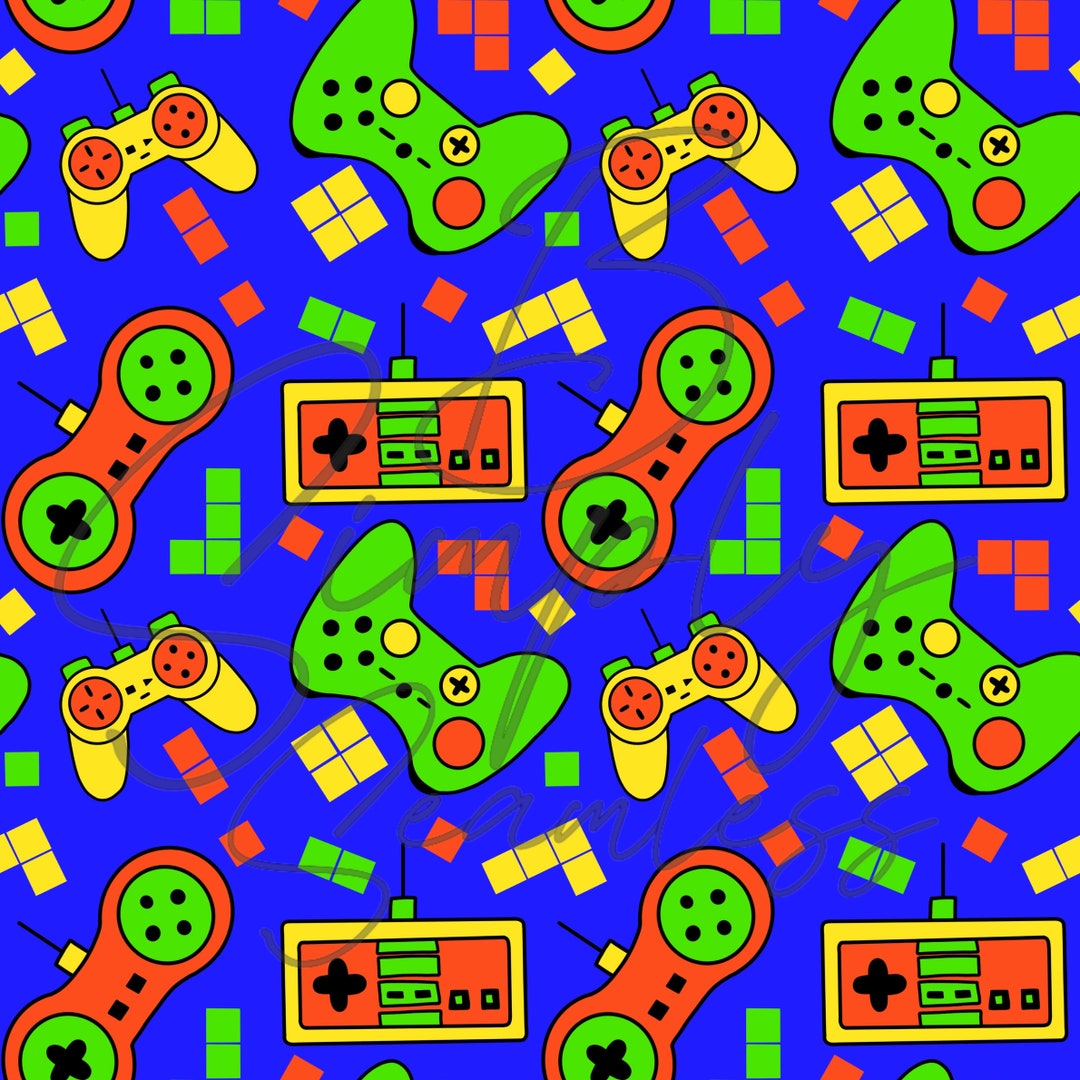 Gamer Seamless File - Etsy