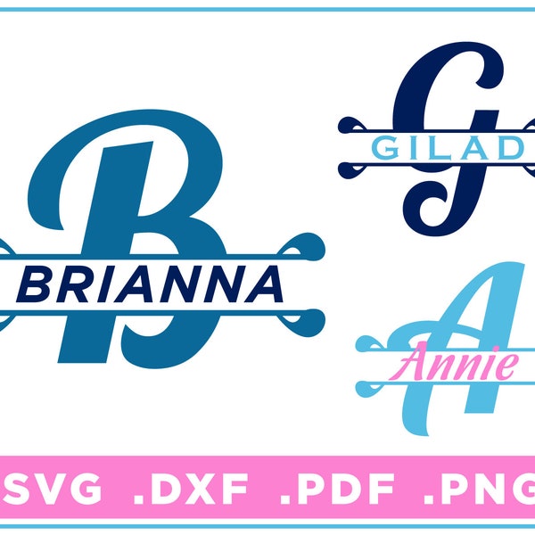 B Split Letter Monogram - Etsy