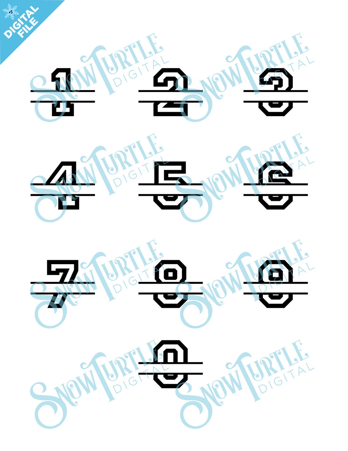 Split Monogram Svg/dxf/png/pdf Alphabet Cut Files Digital - Etsy