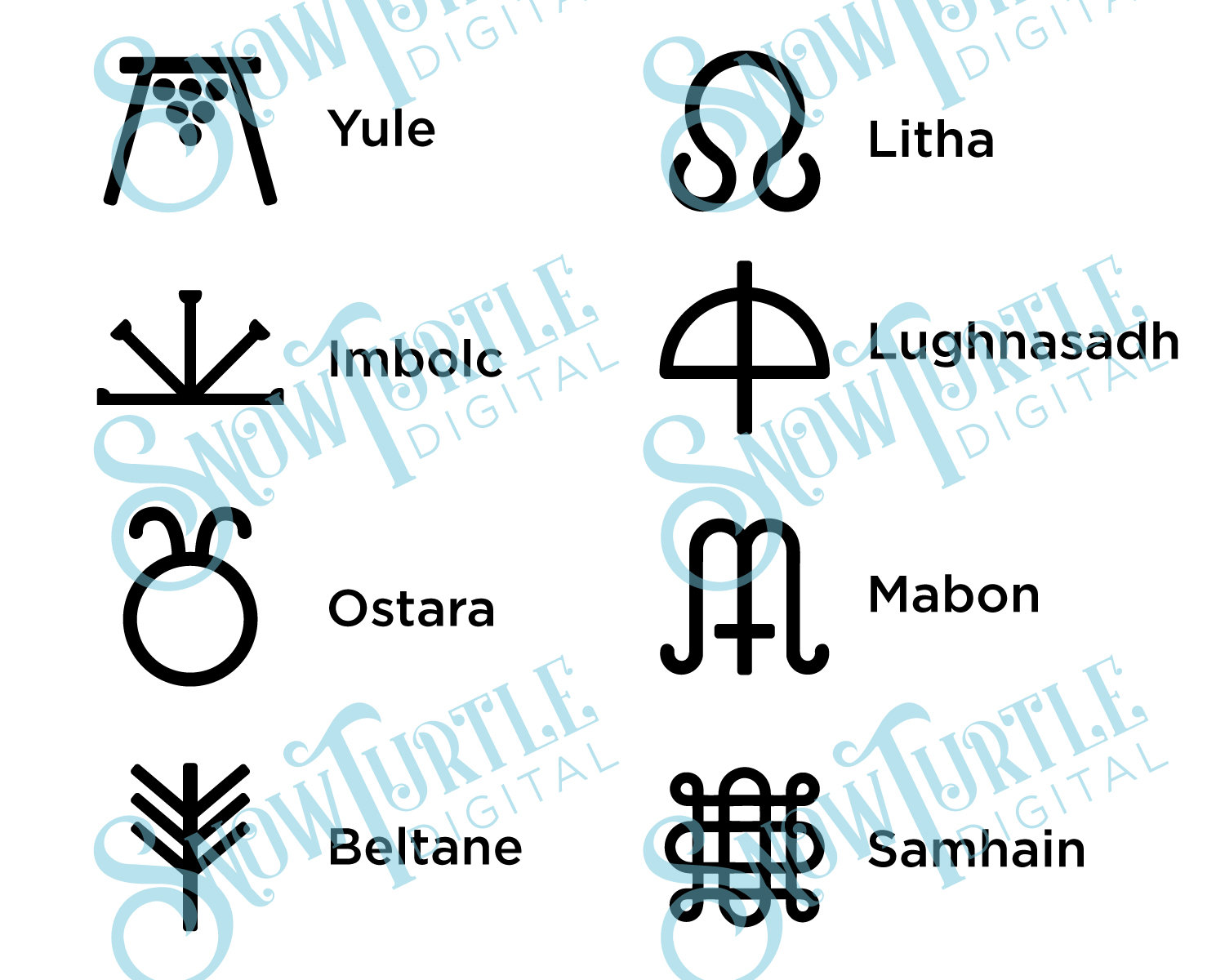 Celtic Seasons Symbols Gaelic Solstice Celtic Calendar 24 Svg/dxf/png ...