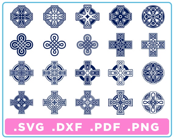 Celtic Knot Wheel Cross Set of 20 Svg/dxf/png/pdf Cut Files - Etsy ...