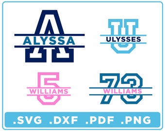 Monogram Letter C, Split Letter C, Silhouette Files, Digital Cut Files ...