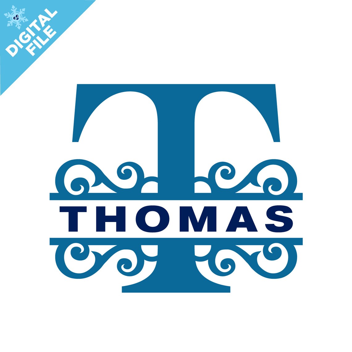 Split Monogram Svg/dxf/png/pdf Alphabet Cut Files Digital - Etsy