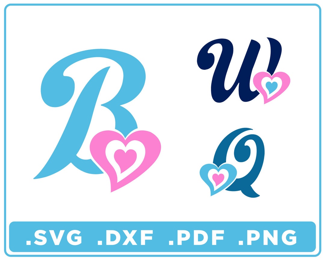 Single Monogram Svg/dxf/png/pdf, Alphabet Cut Files, Digital Download ...