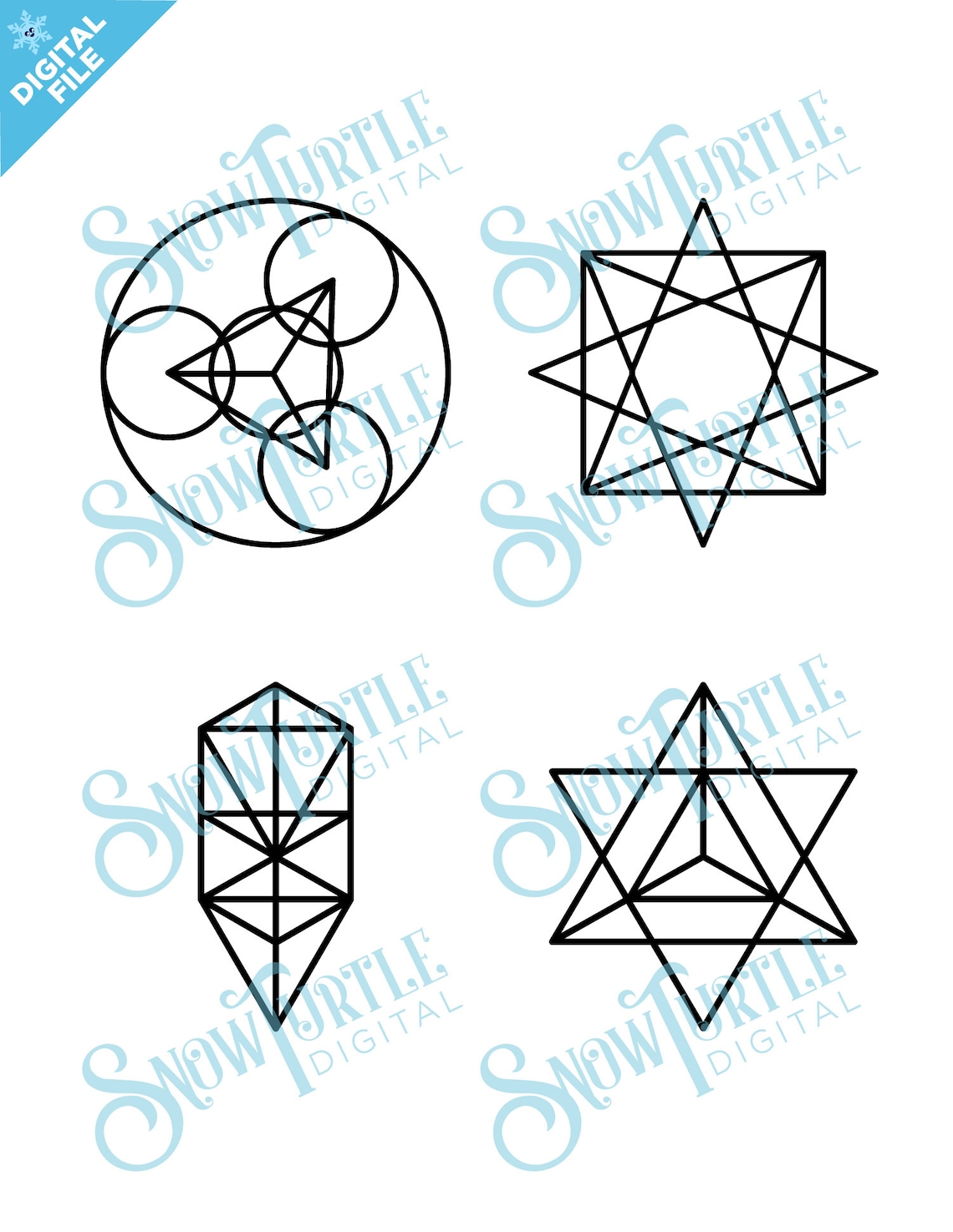 Sacred Geometry Set of 20 Individual Designs Svg/dxf/png/pdf - Etsy
