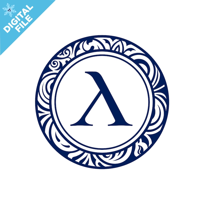Circle Monogram Svg/dxf/png/pdf Alphabet Cut Files Digital | Etsy