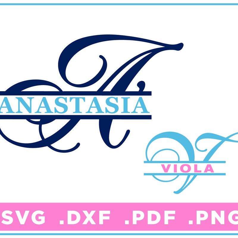 Split Monogram - Etsy