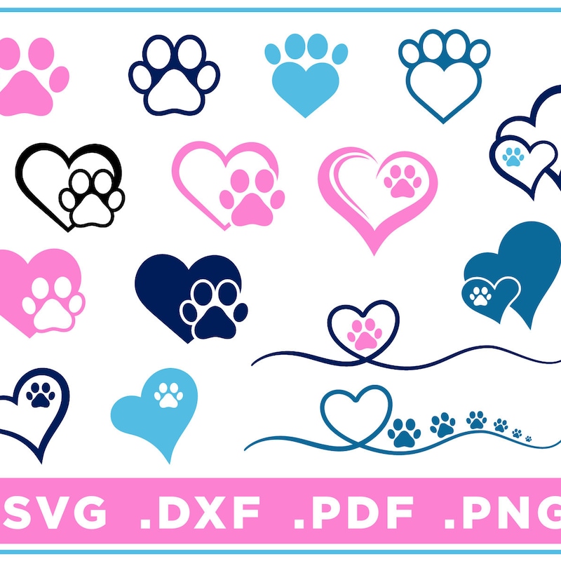 Heart Dog Paw - Etsy