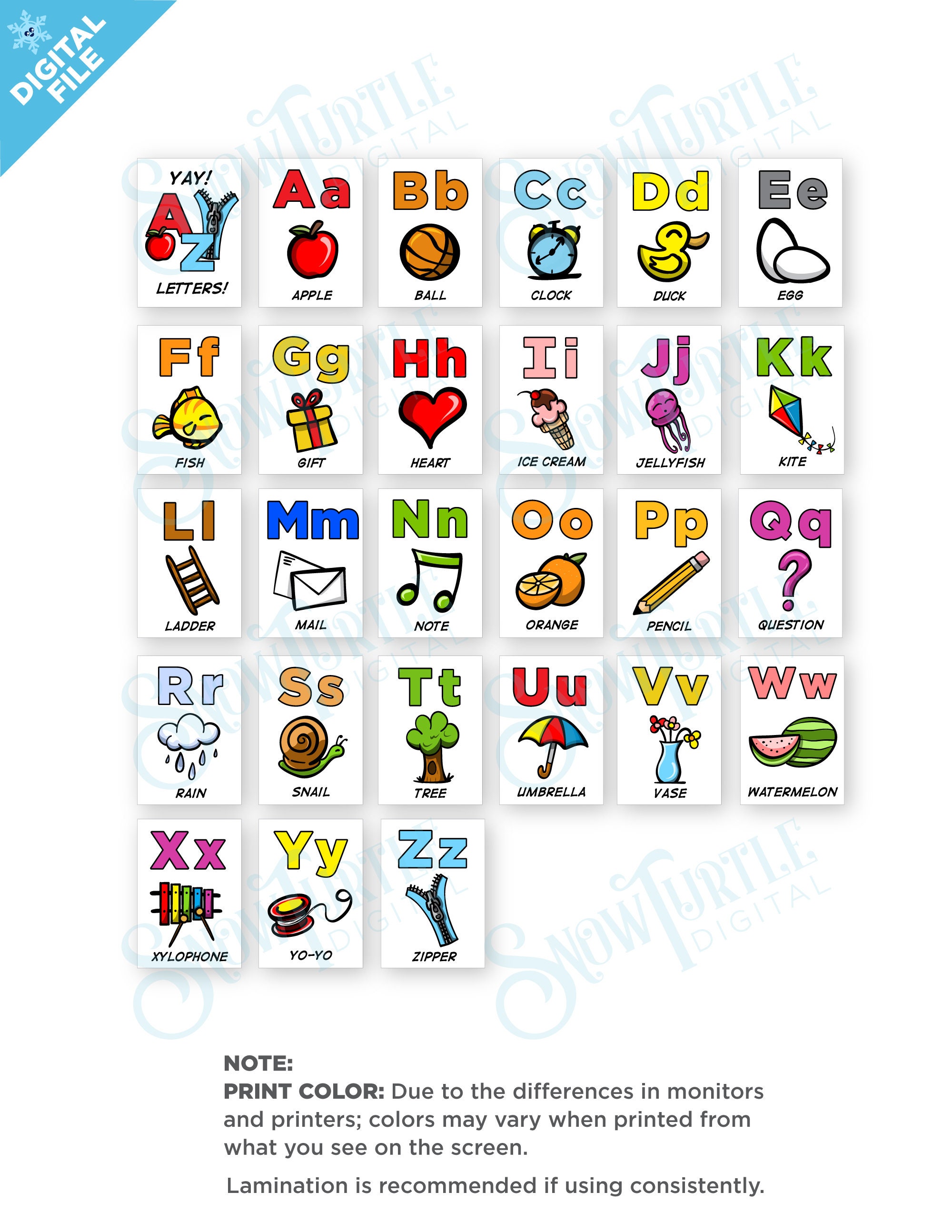 Yay! FULL SET Colors, Numbers, Shapes & Letters Flashcards for Kids ...