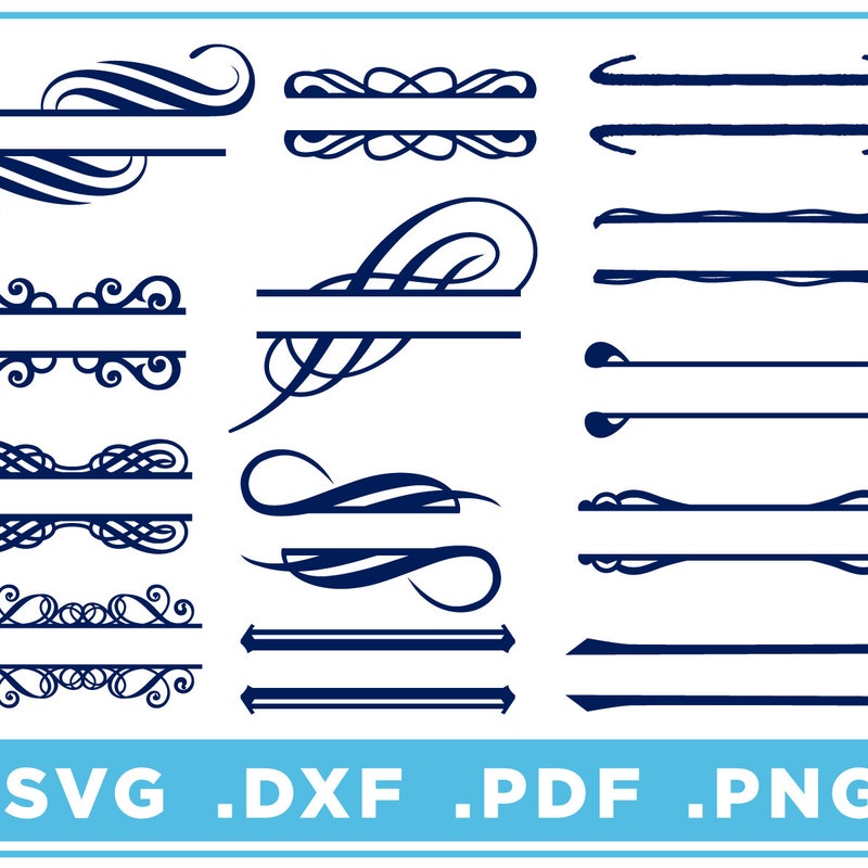 Monogram Boarder Dxf - Etsy