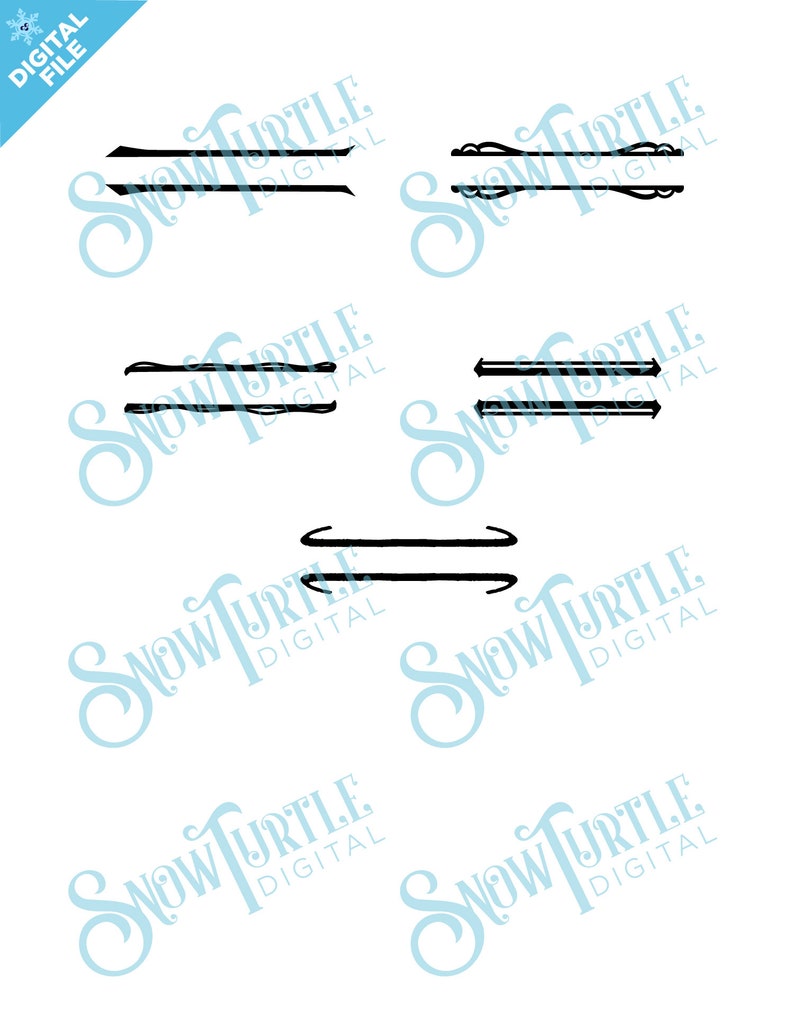 13 Split Monogram Frames Set Svg/dxf/png/pdf, Cut Files, Digital ...