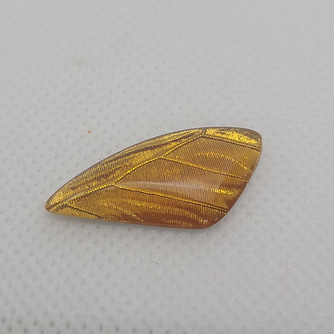 German Glass Wing Right 30mm X 15mm Topaz Foil Back Flatback - Etsy