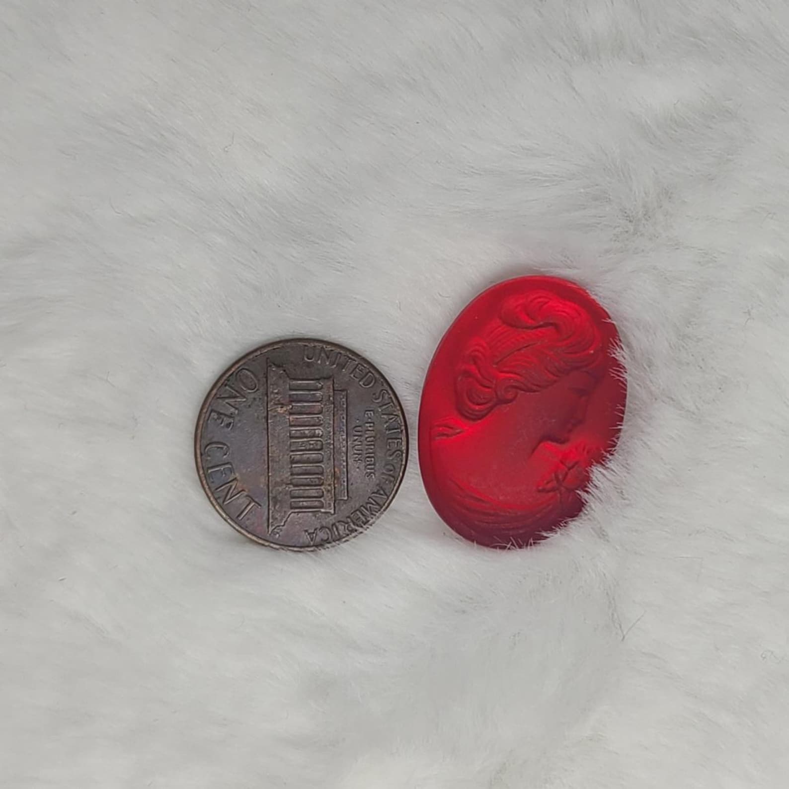 Scarlet Matt German Glass Cameos 25×18mm Mirror Foil on Back - Etsy