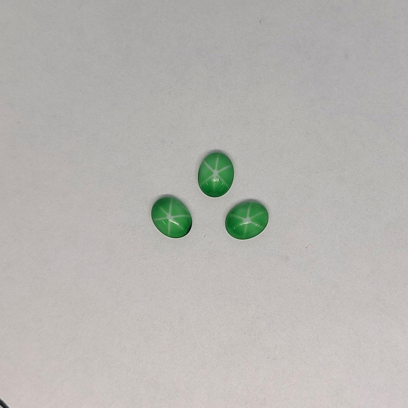 Star Green Sapphire Oval 10x8mm Synthetic Cabochon - Etsy