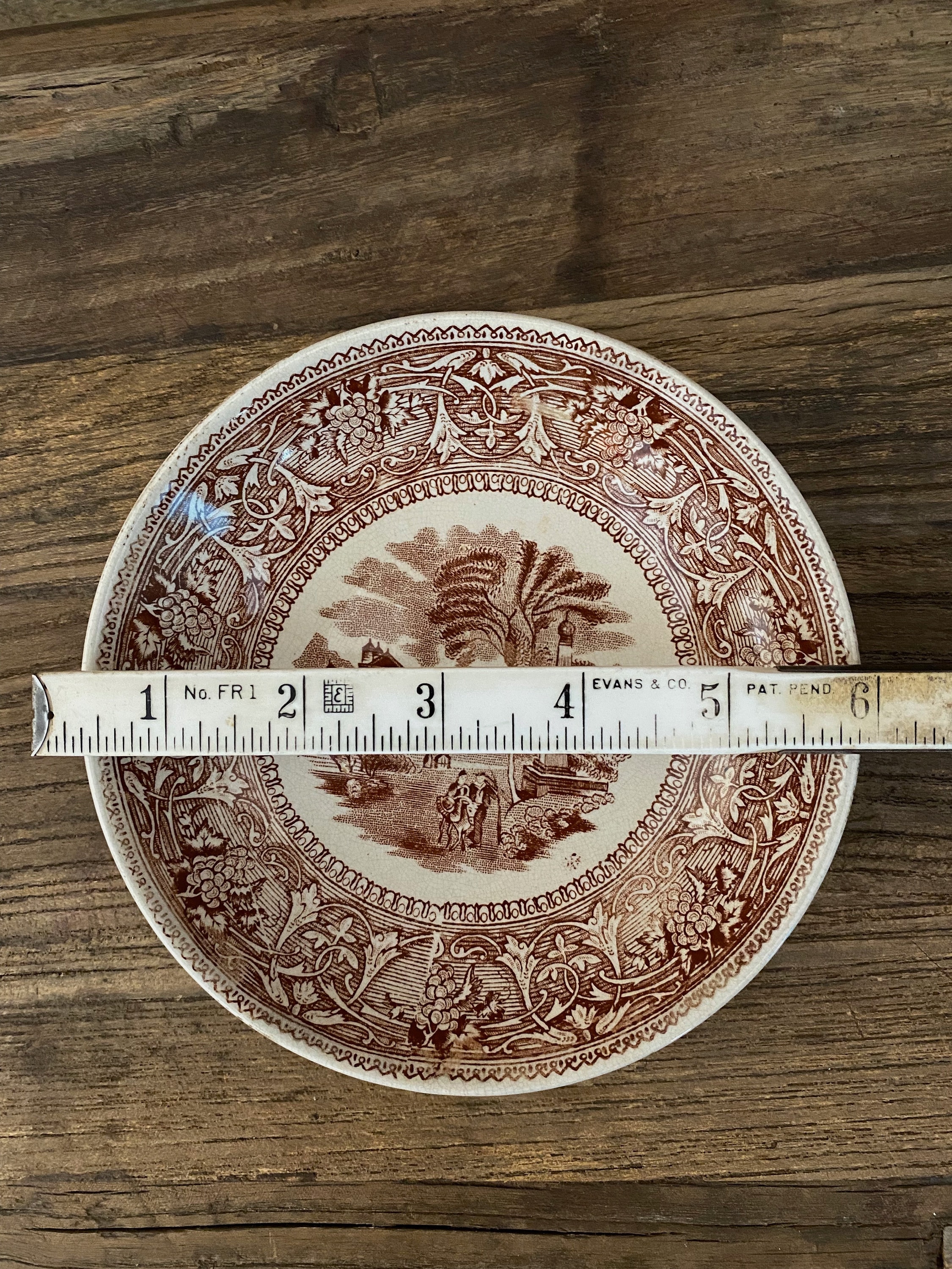 Antique Brown and White Transferware, E.m.&co., Italy Pattern, Made in ...