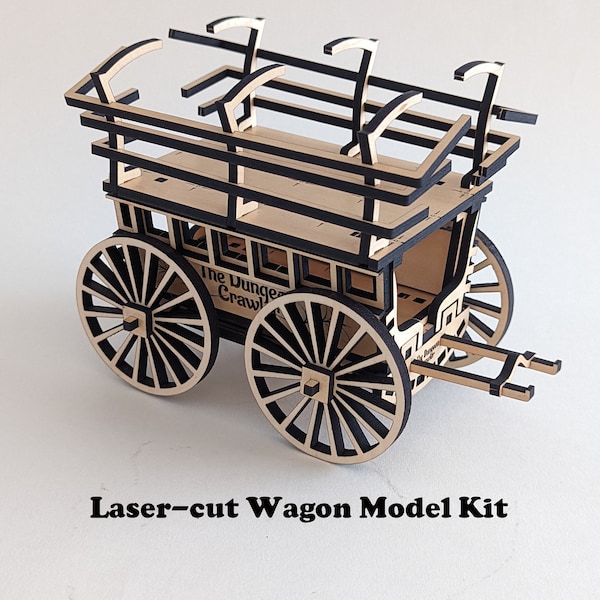 Wood Wagon Model Kit - Etsy