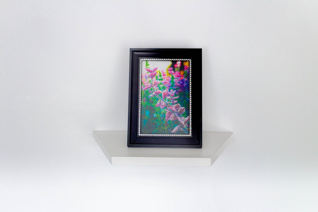 White Trapezoid Shelf, Nursery Shelf, Custom Shelf, Small Shelf, Plant ...