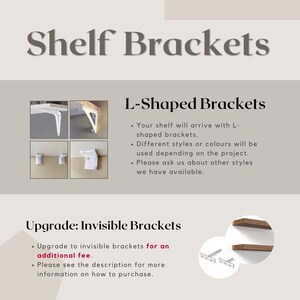 White Oval Floating Shelf, Custom Shelves With Brackets, Handmade Wall ...