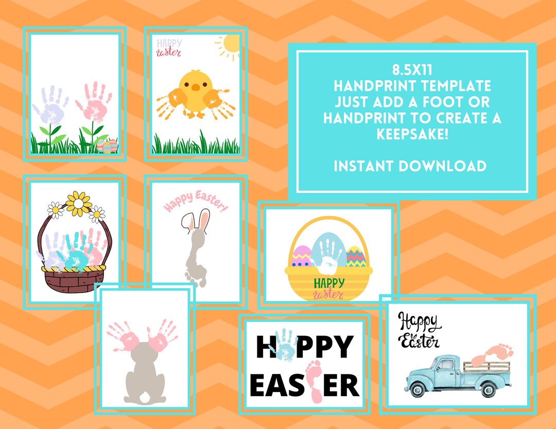 Easter and Spring Handprint Craft Template // Preschool & Daycare Craft ...