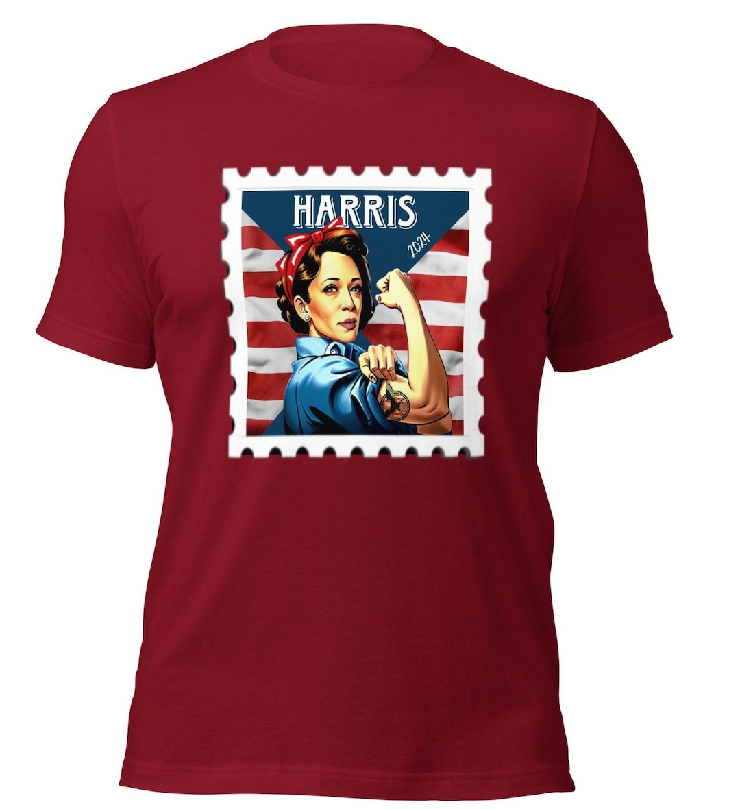 Kamala Harris, Rosie the Riveter Stamp Unisex T-shirt - Etsy