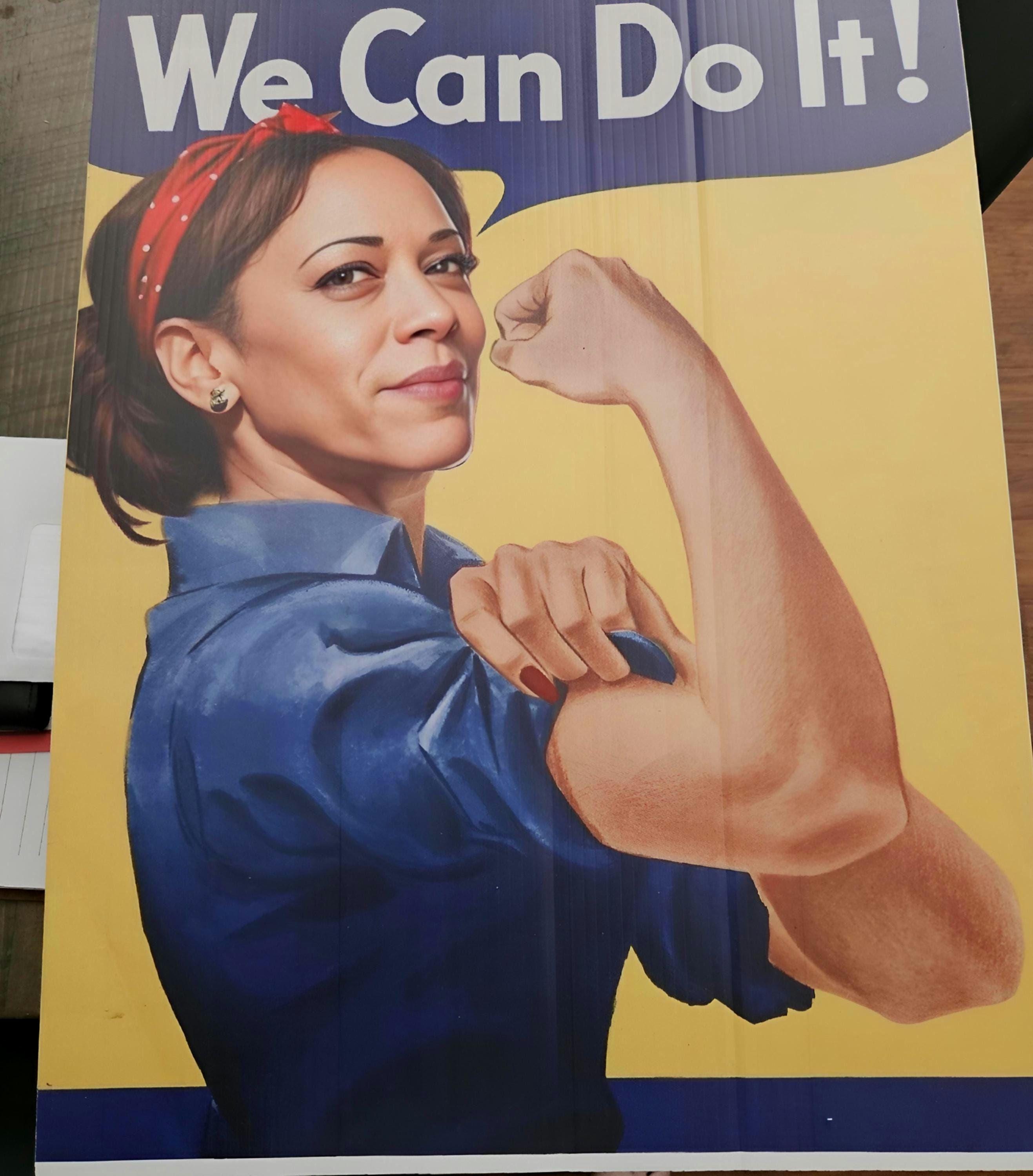 Kamala Harris as Rosie the Riveter 4mm Corrugated Plastic Yard Signs - Etsy