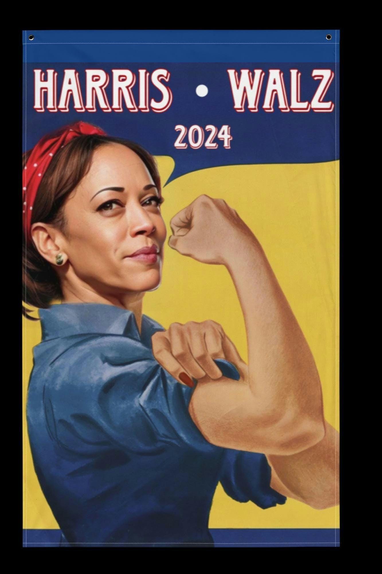 Kamala Harris, Tim Walz Flag - Etsy