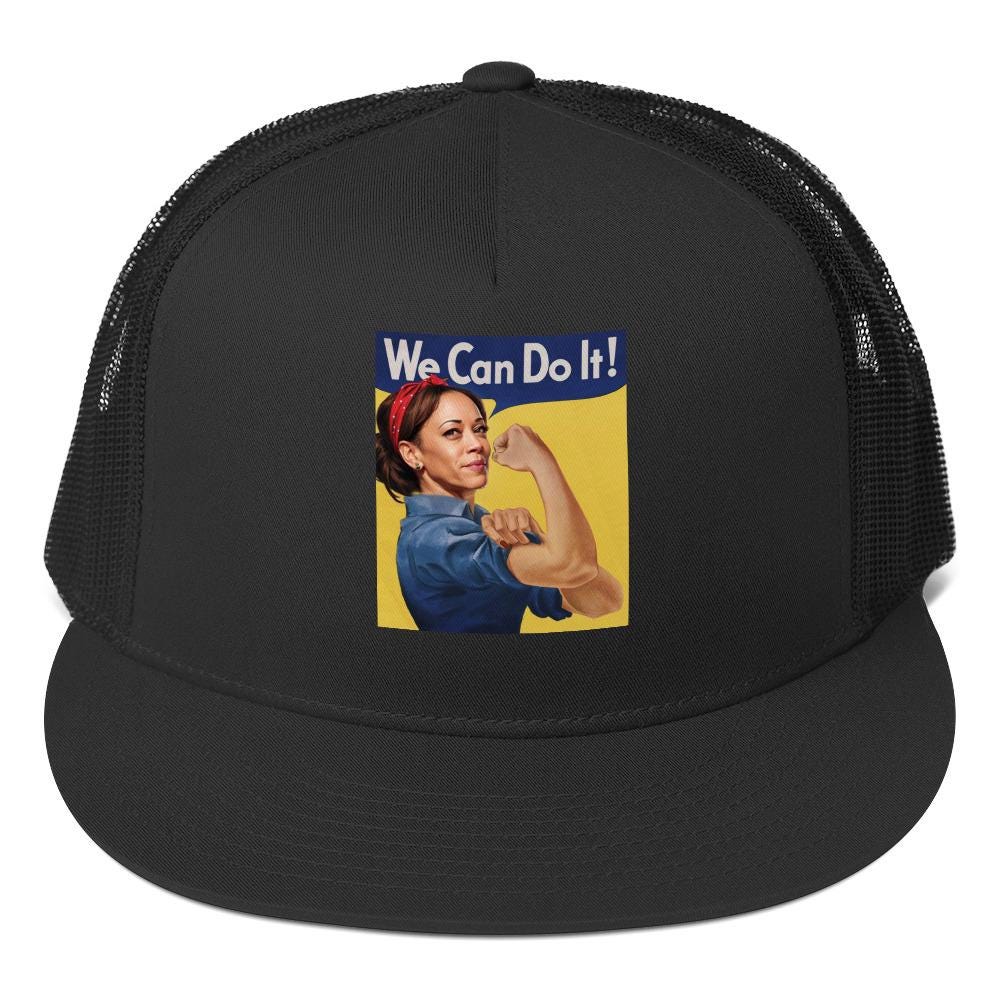 Kamala Harris as Rosie the Riveter Trucker Cap - Etsy