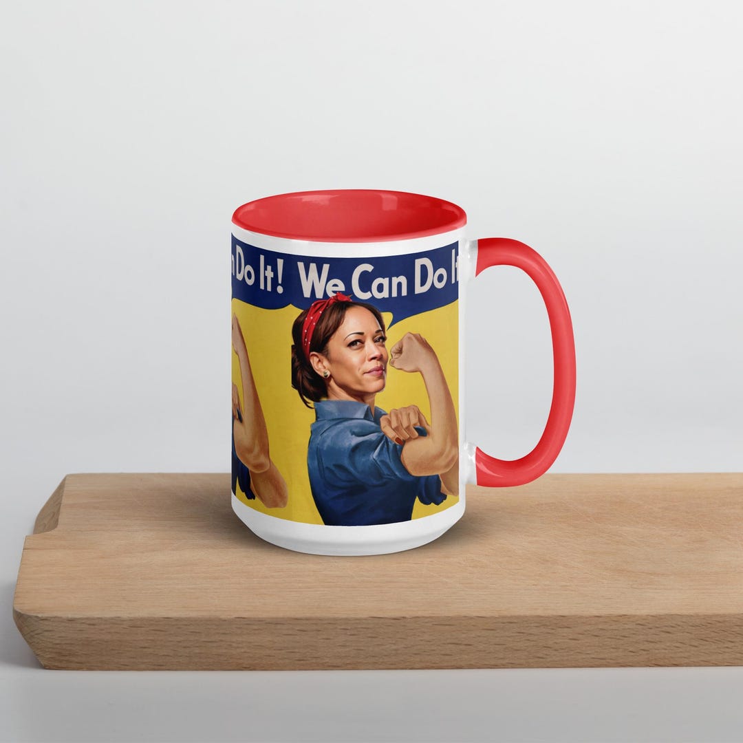 Kamala Harris as Rosie the Riveter Mug With Color Inside - Etsy