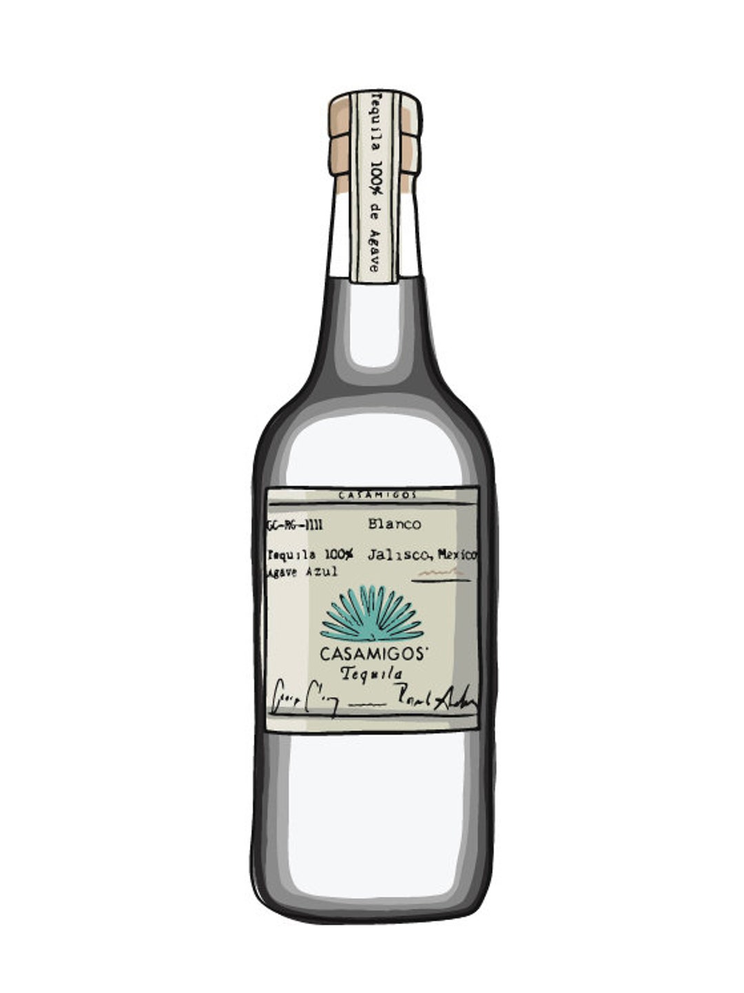 Digital Drawing Casamigos Tequila Bottle Digital Drawing Svg Pdf Ai - Etsy