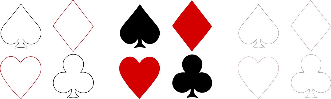 Playing Card Suits - Digital File Pdf Svg Ai - Etsy