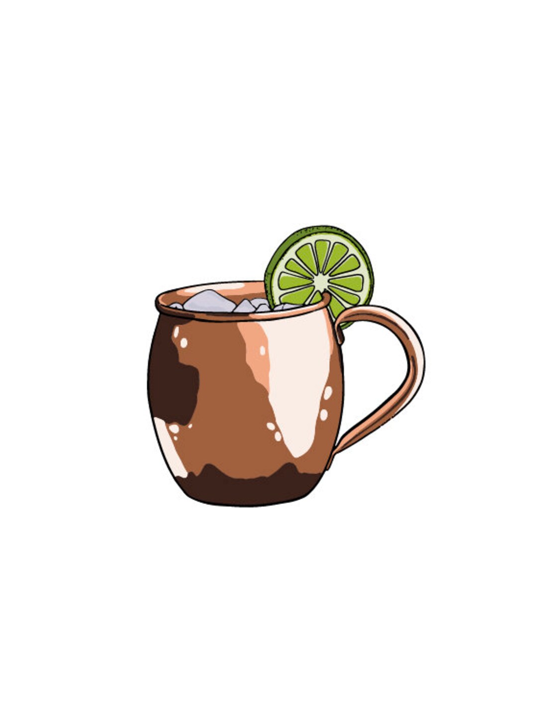 Moscow Mule Copper Mug Digital Drawing Pdf Svg Ai - Etsy