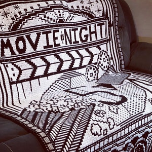 Movie Night Mosaic Crochet Blanket PATTERN: Beginner-friendly (PDF ...