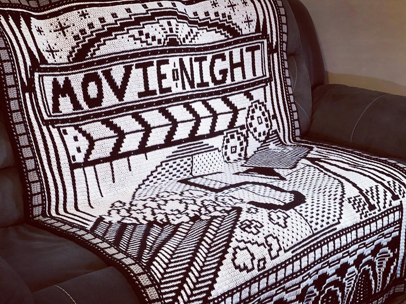 Movie Night Mosaic Crochet Blanket PATTERN: Beginner-friendly (PDF ...