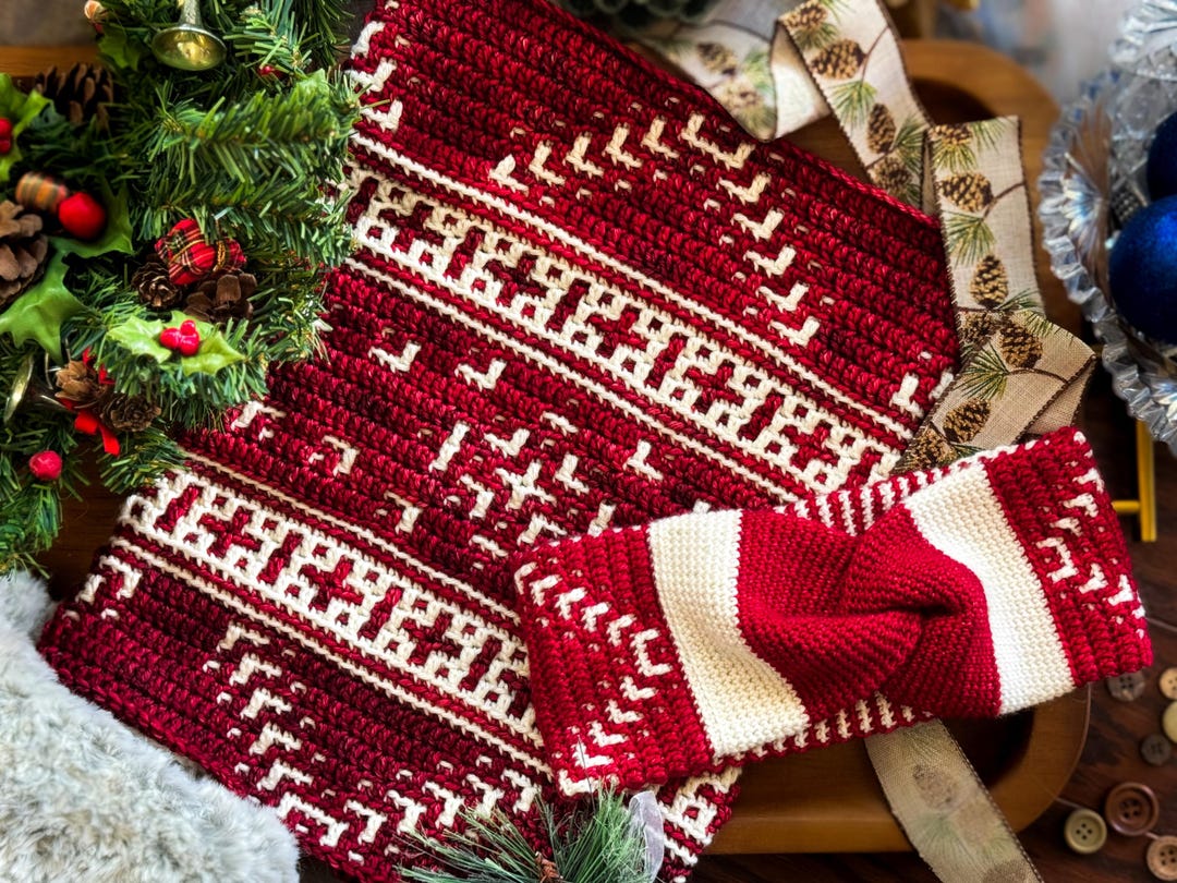 Mosaic Crochet Ear Warmer & Cowl Pattern: Toasty Set (PDF Pattern) - Etsy