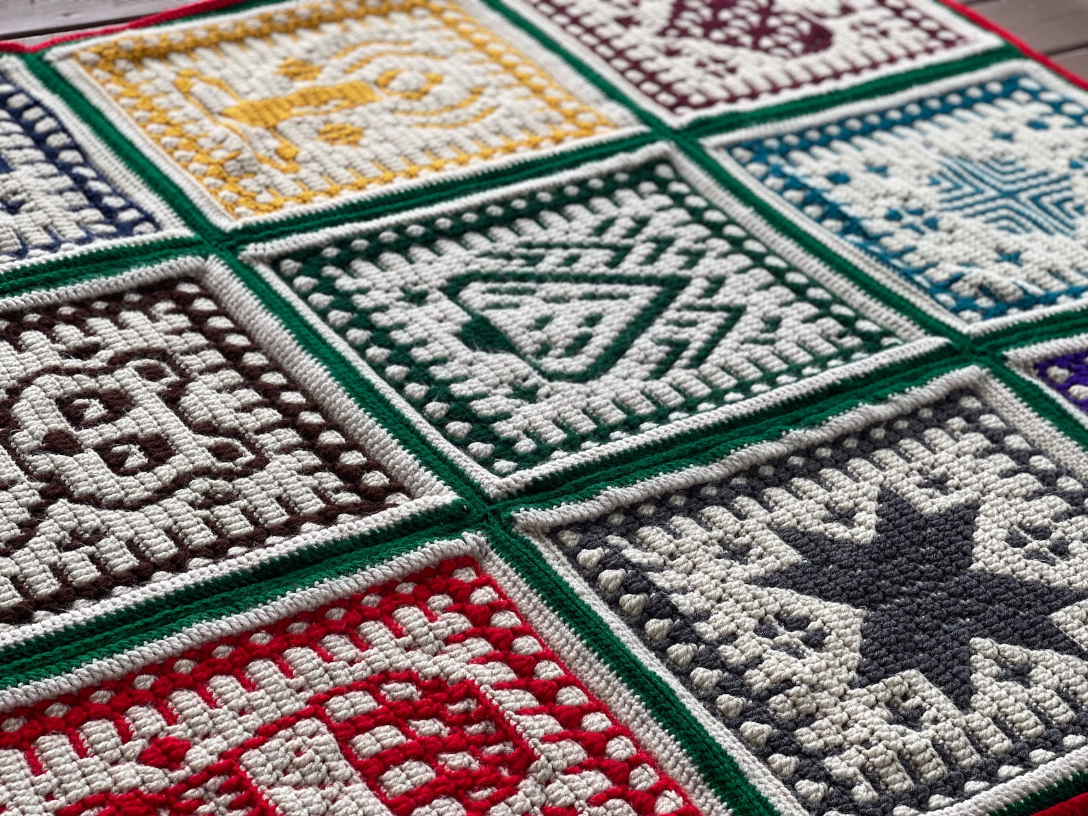 Winter Patchwork Overlay Mosaic Crochet PATTERN ONLY Winter - Etsy