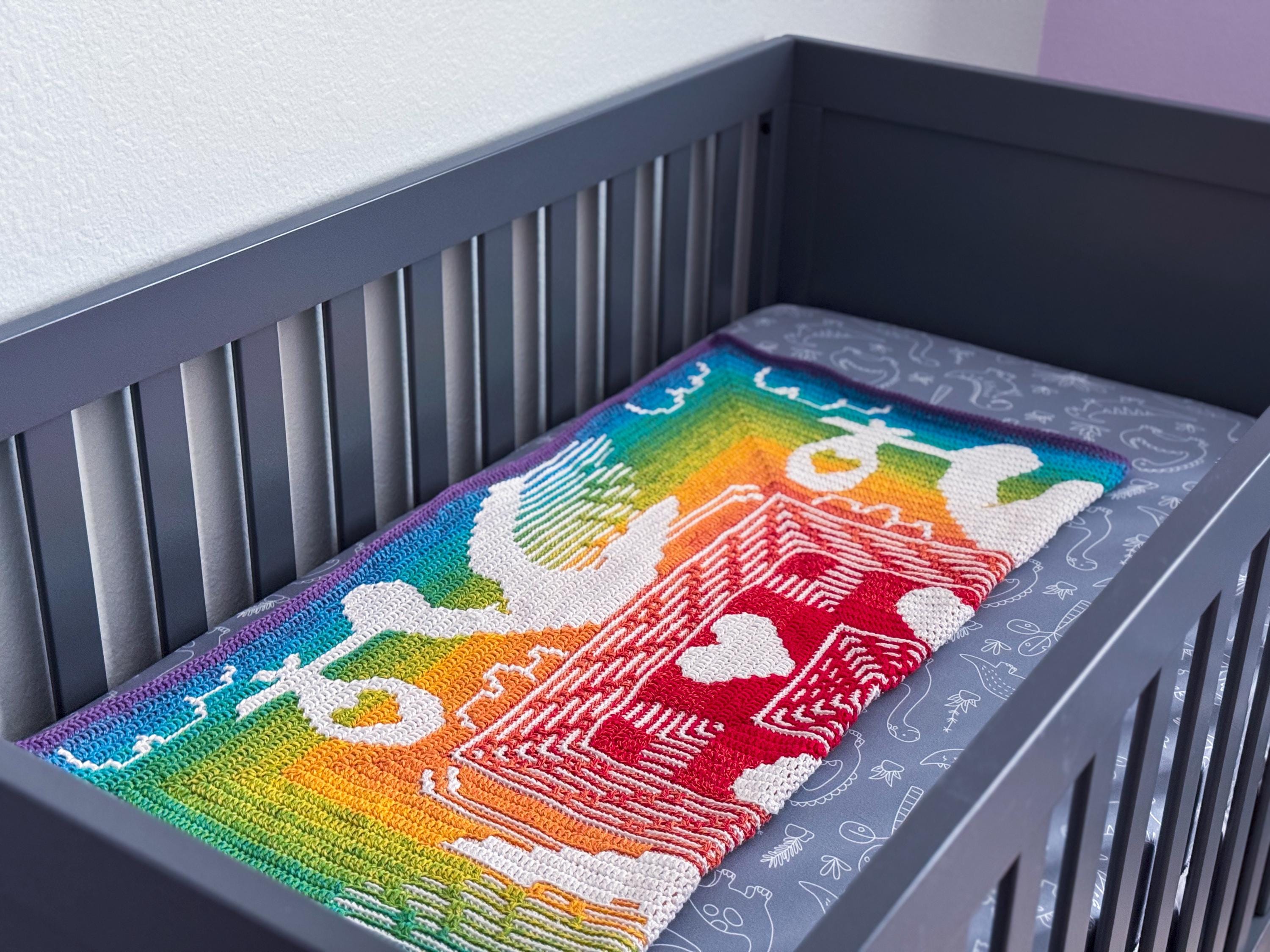 Rainbow Baby Mosaic Crochet Blanket PATTERN (PDF) - Etsy